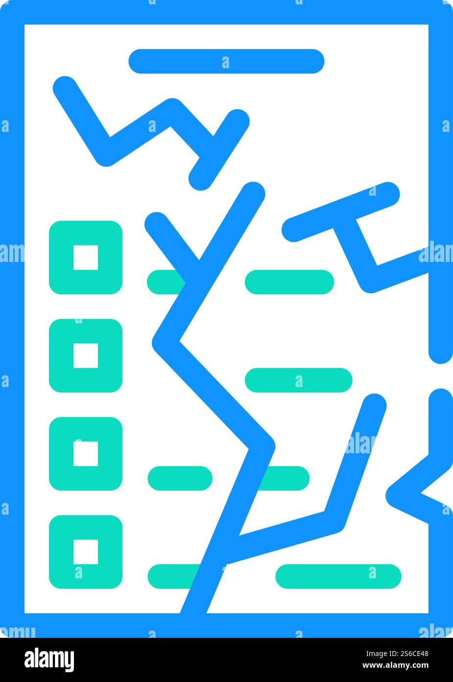 spoiled newsletter color icon vector. spoiled newsletter sign. isolated ...