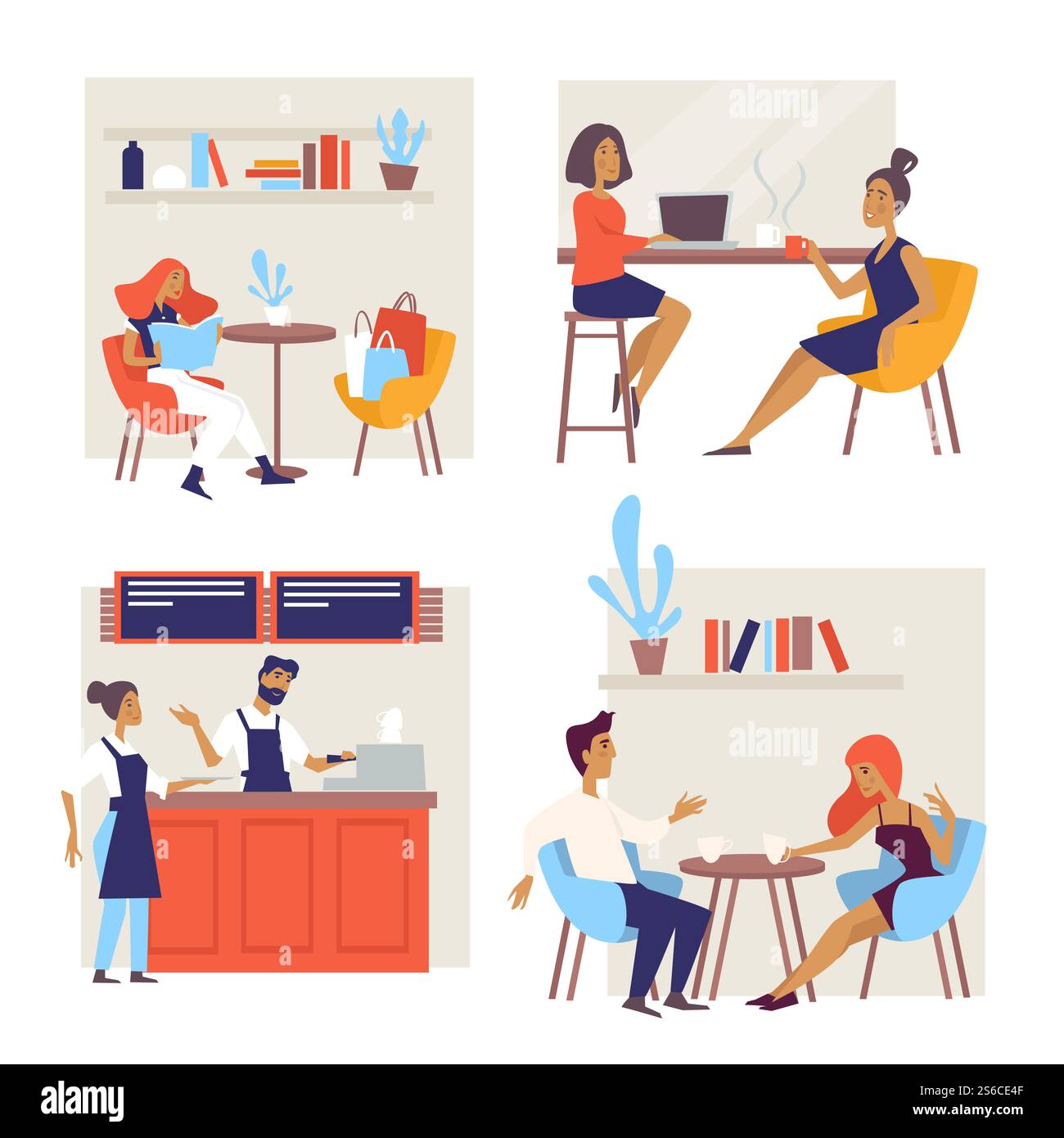 Chairs tables in cafe Cut Out Stock Images & Pictures - Alamy