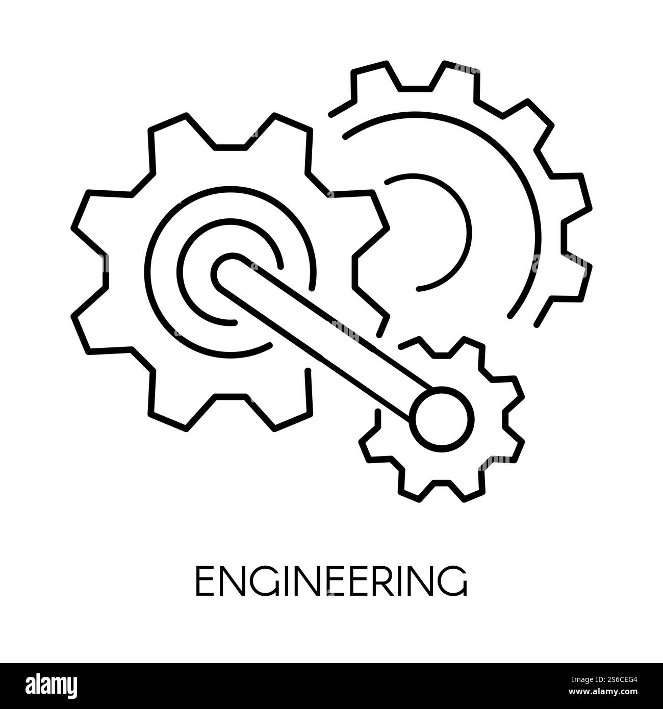 Engineering and technology development isolated outline icon vector ...