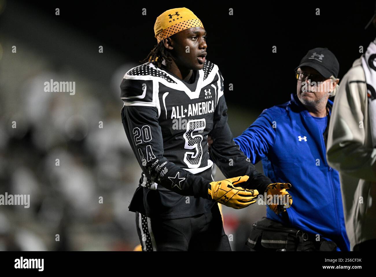 Team Icon defensive back Tony Williams (5) stands on the field during ...