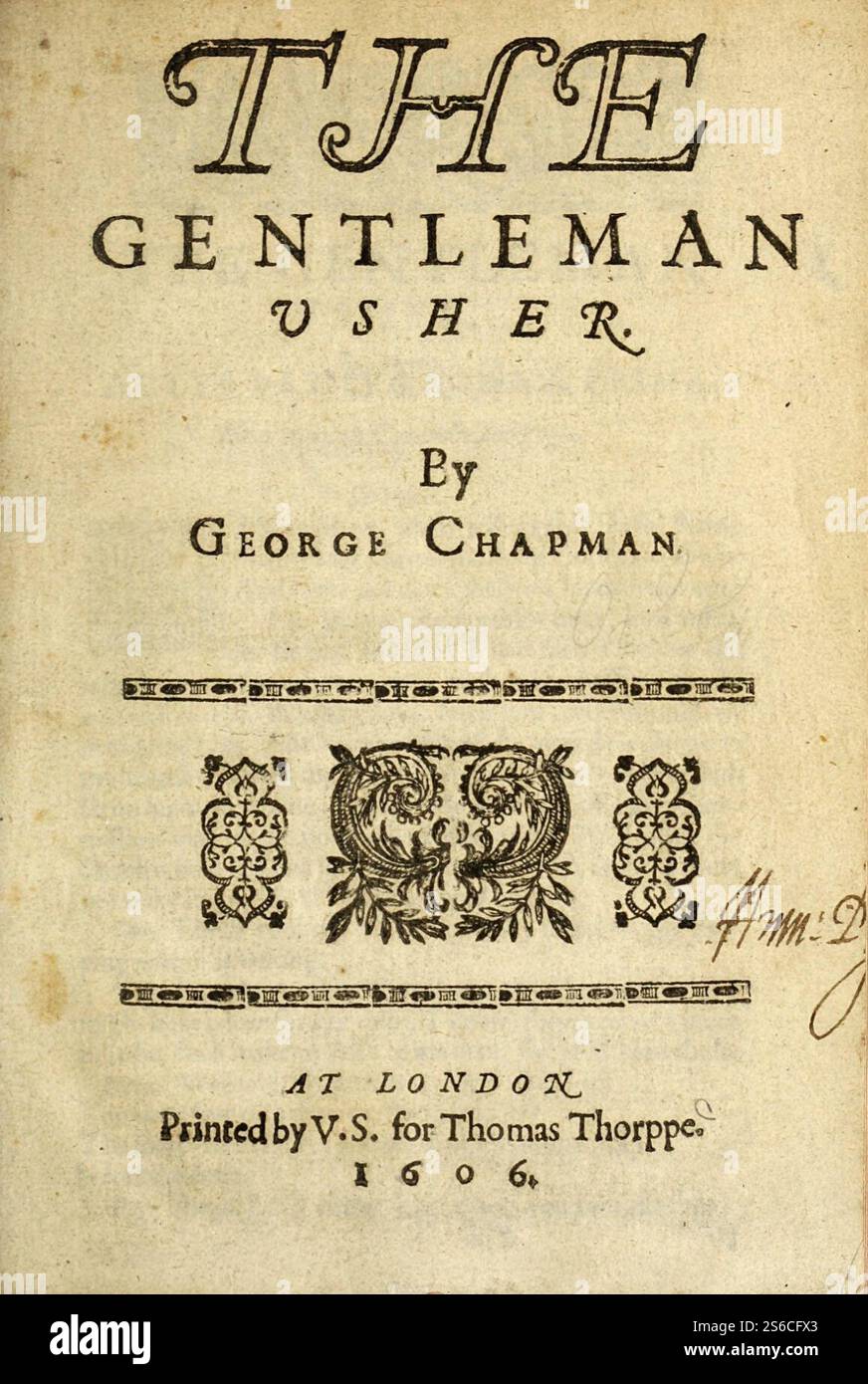 George Chapman, The Gentleman Usher (1606 Stock Photo - Alamy