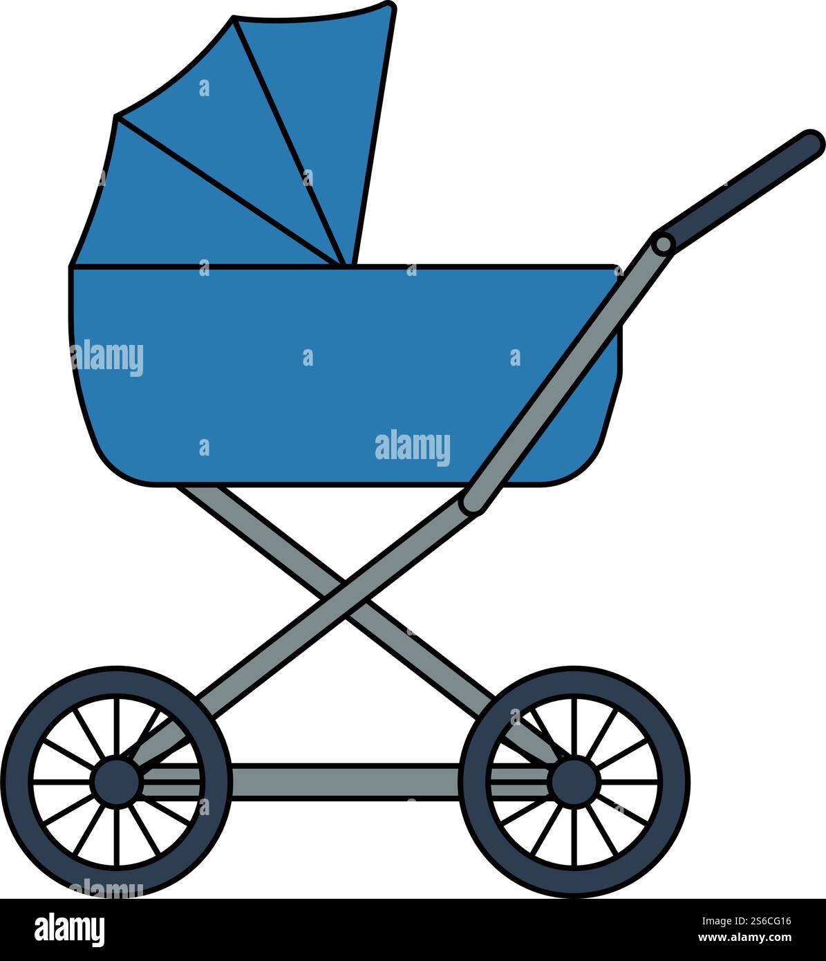 Pram Icon. Editable Outline With Color Fill Design. Vector Illustration ...