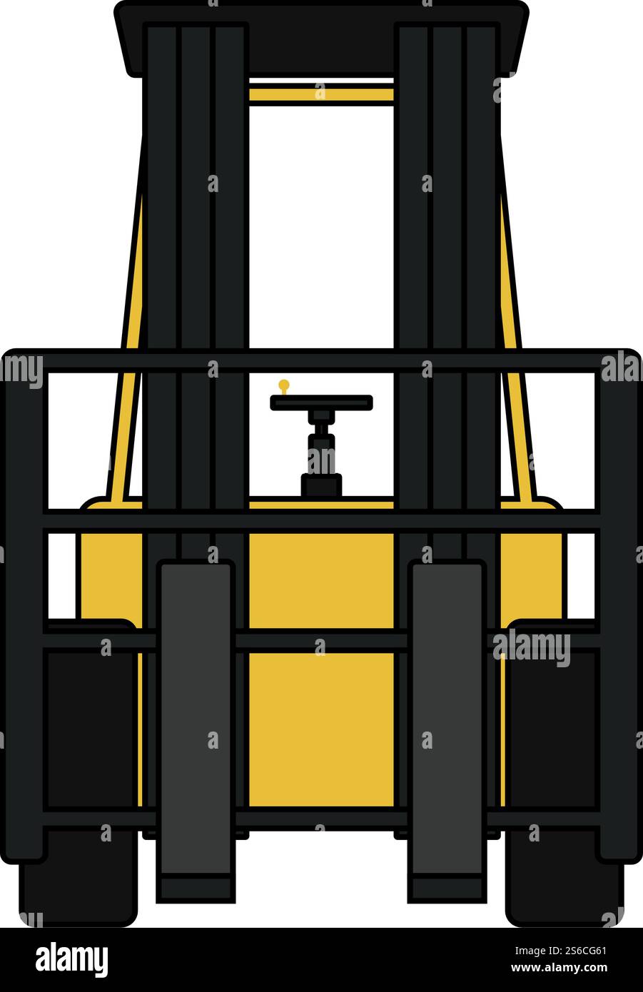 Warehouse Forklift Icon. Editable Outline With Color Fill Design ...
