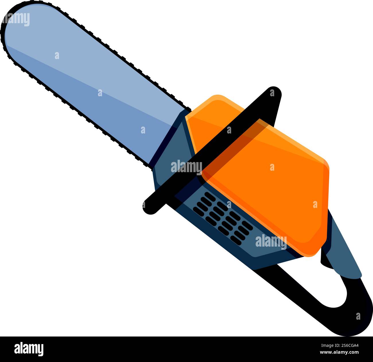 Cutting chainsaw icon. Cartoon of cutting chainsaw vector icon for web ...