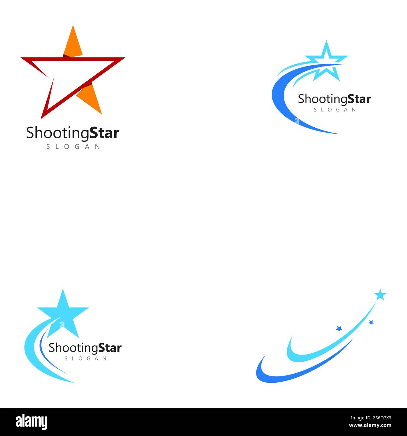 shooting star vector logo design template Stock Vector Image & Art - Alamy