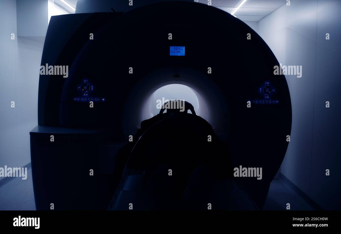 Advanced MRI Imaging of a Patients Head in a Modern Medical Laboratory ...