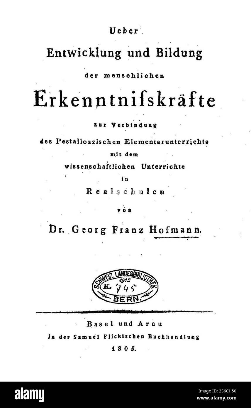 Georg Franz Hofmann Ueber Entwicklung und Bildung der menschlichen ...