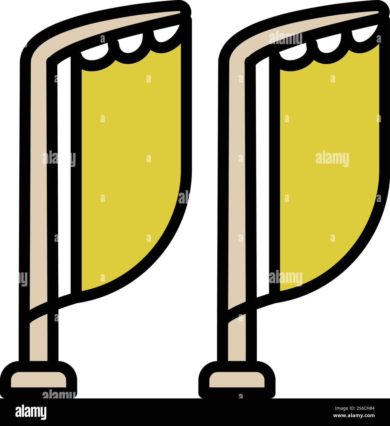 Outdoor advertising flags icon. Outline outdoor advertising flags ...