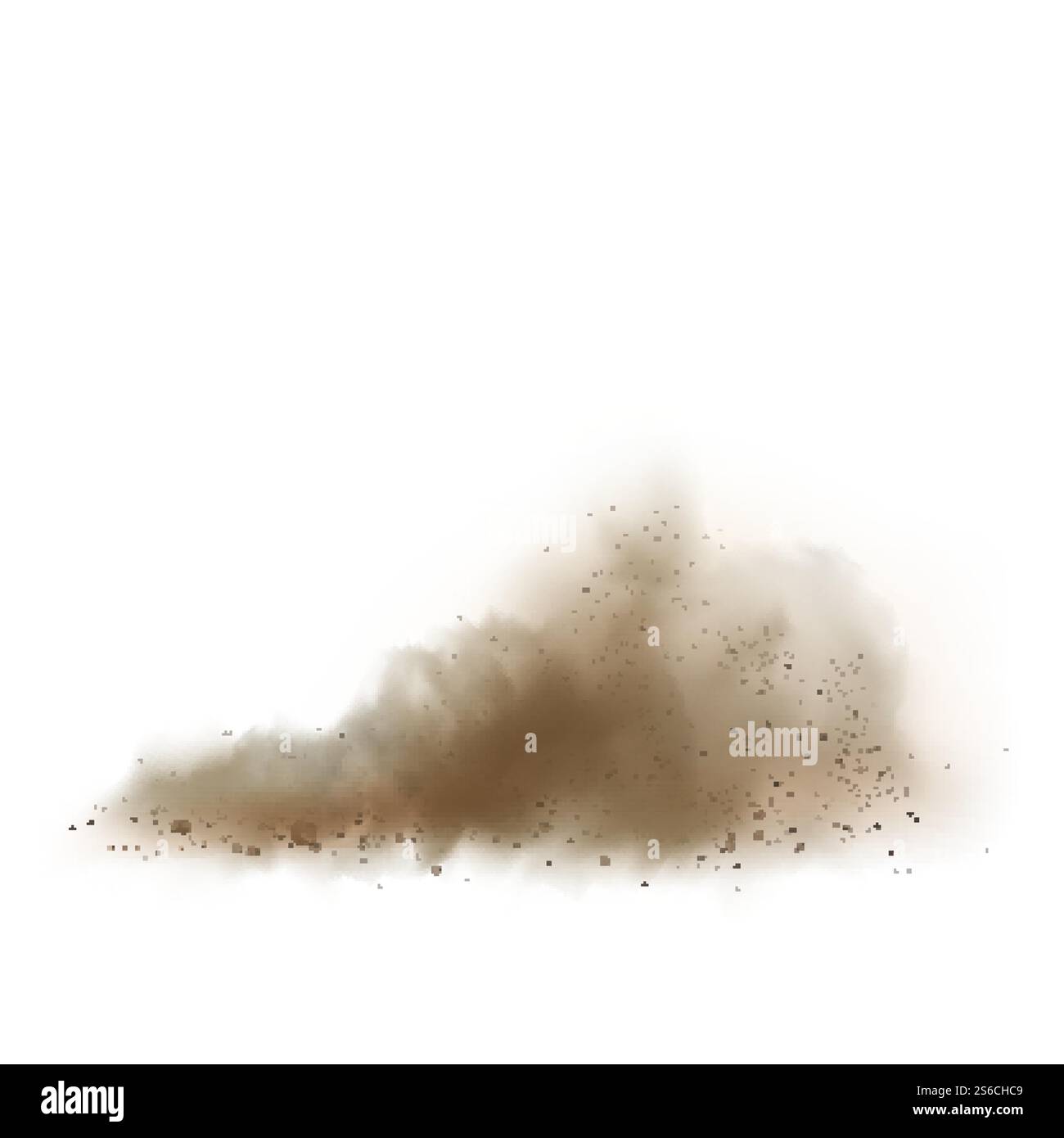 Dust Cloud On Road From Vehicle Or Bike Vector. Scattered Cloudy Dust ...