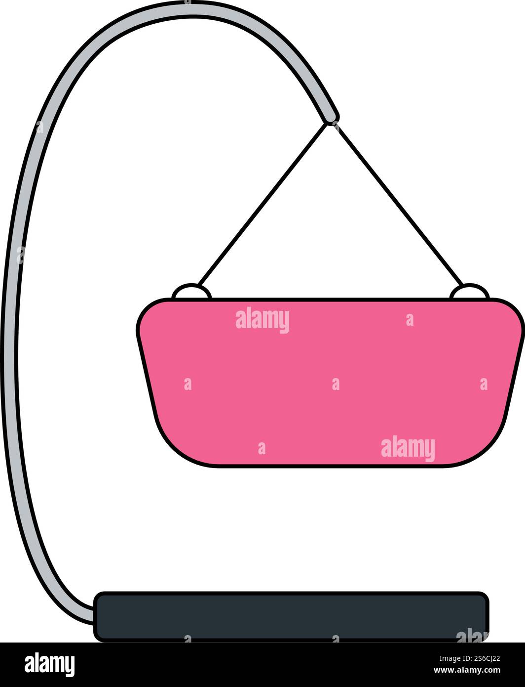 Baby Hanged Cradle Icon. Editable Outline With Color Fill Design ...