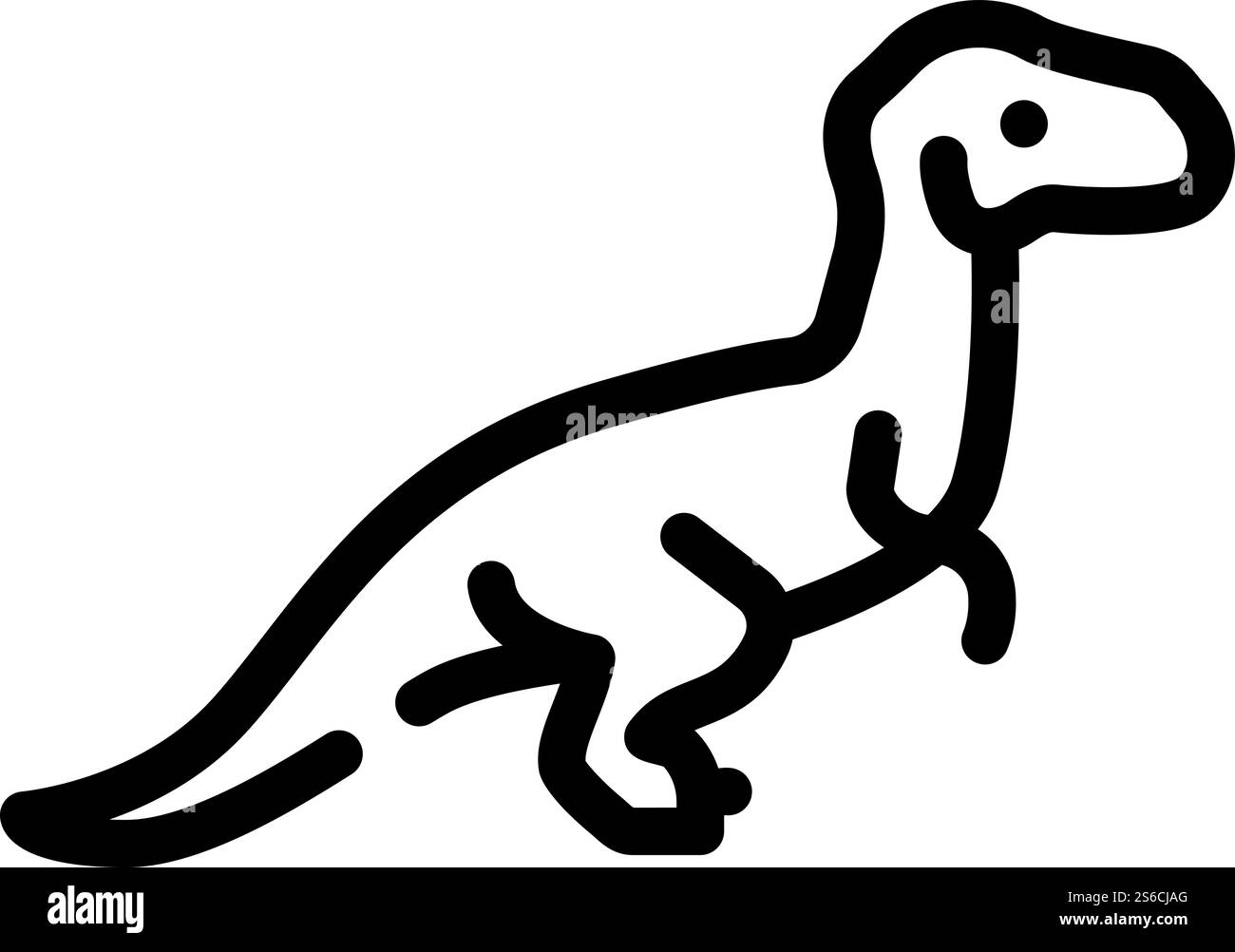 velociraptor dinosaur line icon vector. velociraptor dinosaur sign ...