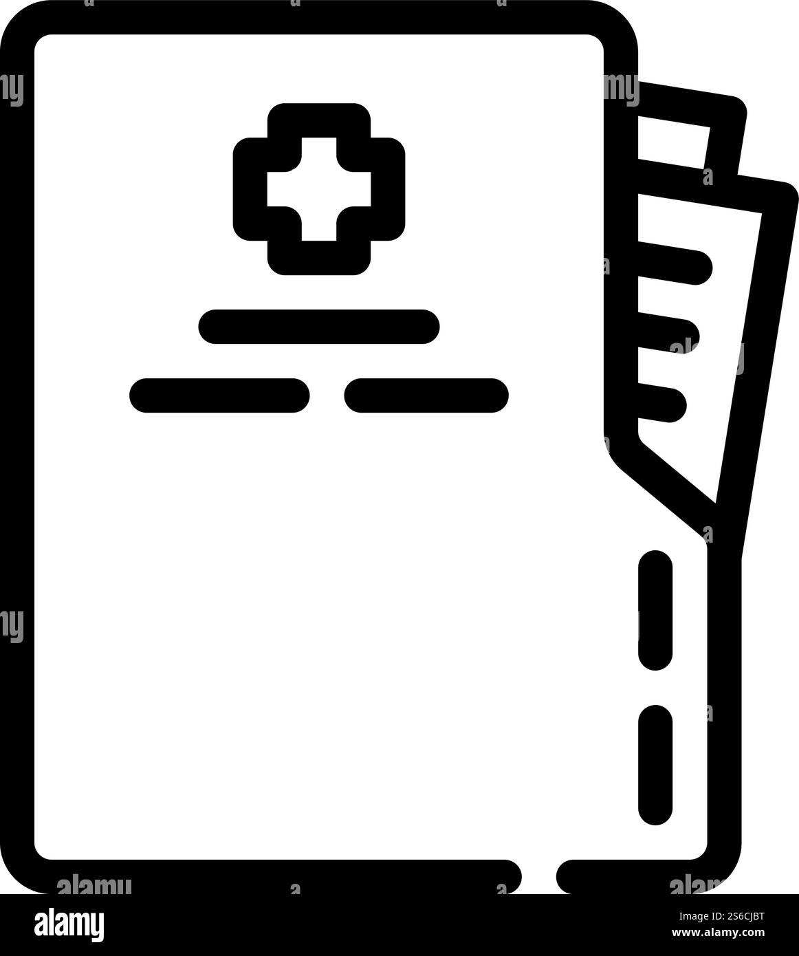medical card line icon vector. medical card sign. isolated contour ...