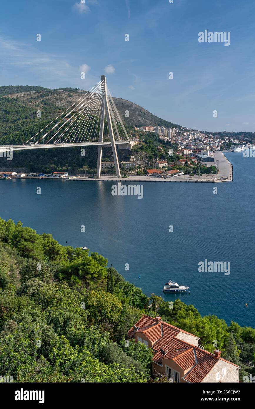 The Franjo Tudman Bridge to Dubrovnik, Croatia, Europe Stock Photo - Alamy