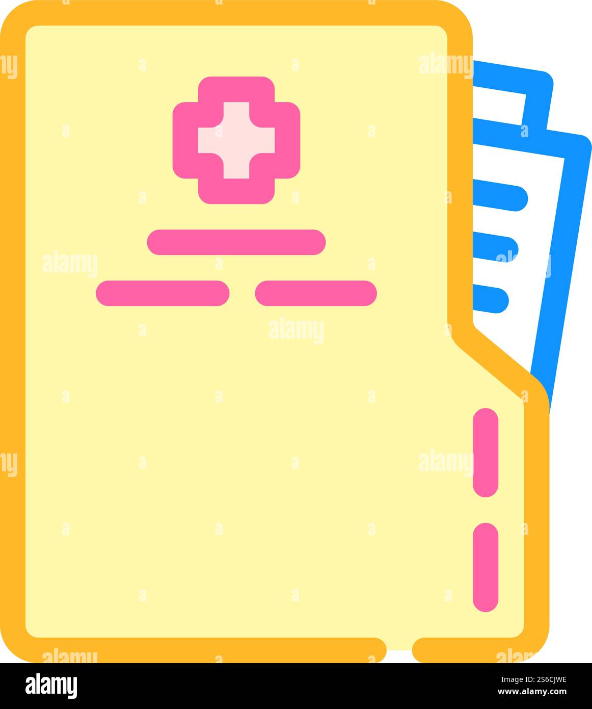 medical card color icon vector. medical card sign. isolated symbol ...