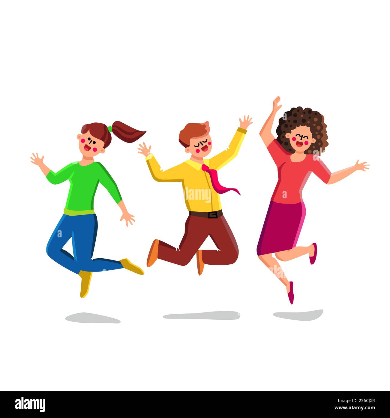 Happy businessman colleagues cheering Stock Vector Images - Alamy