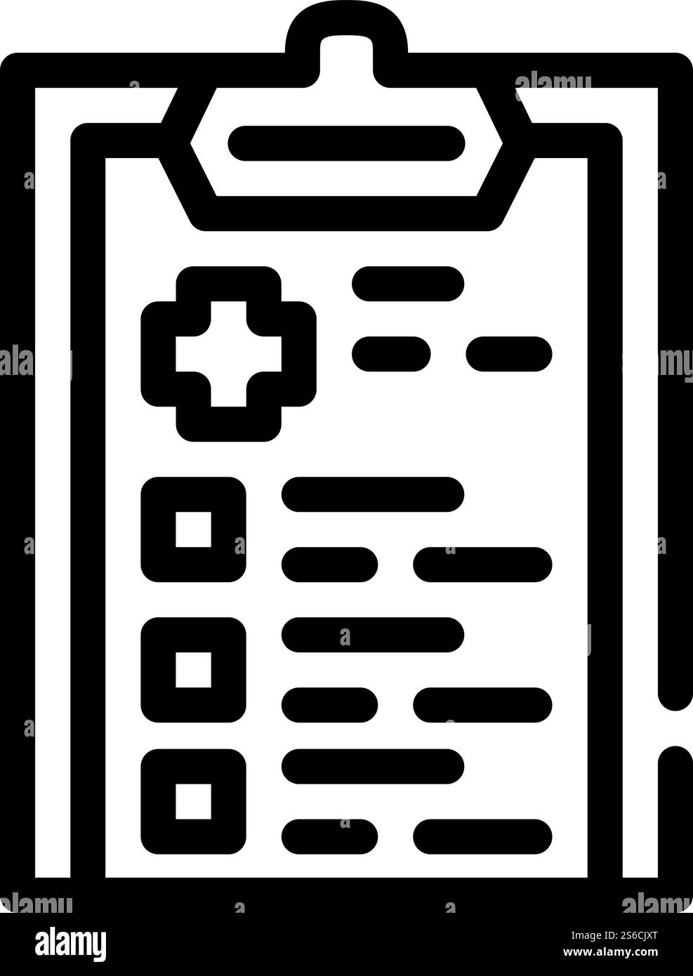 medical checklist line icon vector. medical checklist sign. isolated ...