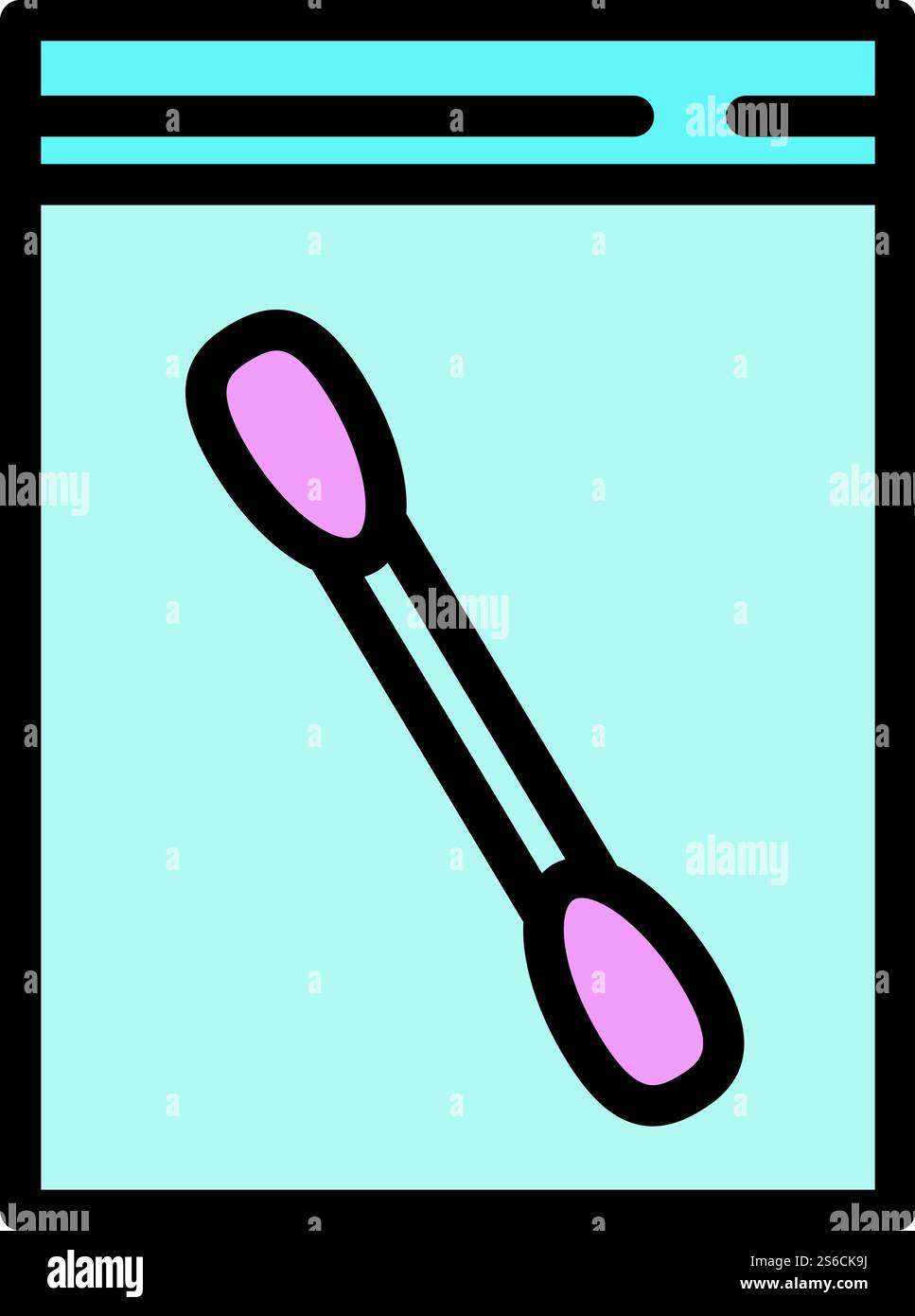 Forensic laboratory pack stick icon. Outline forensic laboratory pack ...