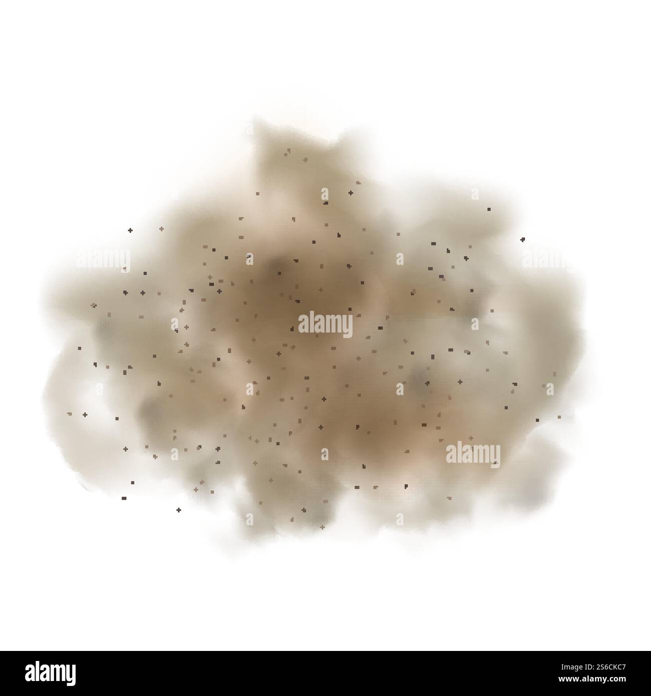 Desert Sand Dust Storm Danger Air Pollution Vector. Cloudy Dust ...