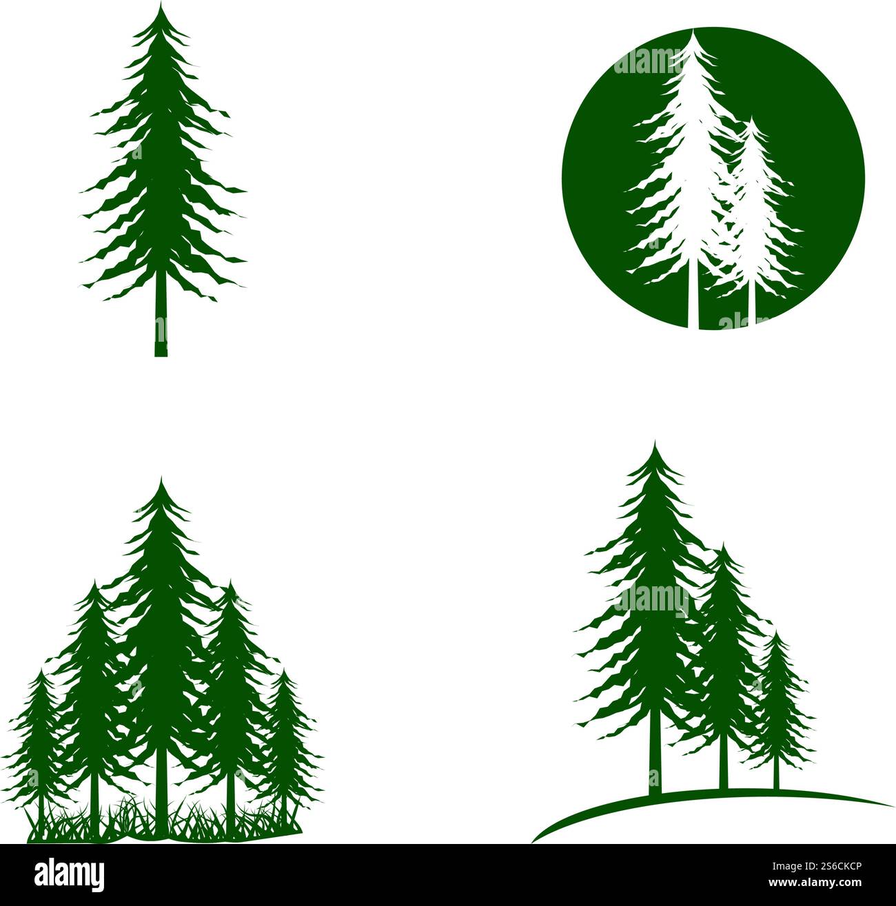 Cedar tree illustration logo template Stock Vector Image & Art - Alamy