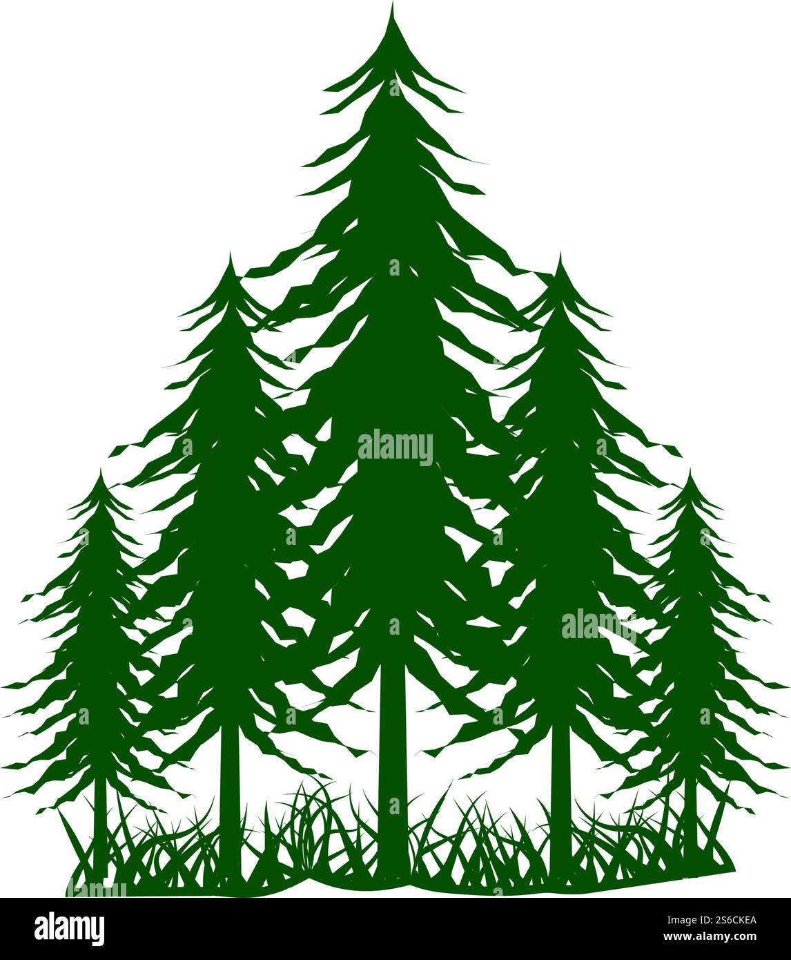 Cedar tree illustration logo template Stock Vector Image & Art - Alamy