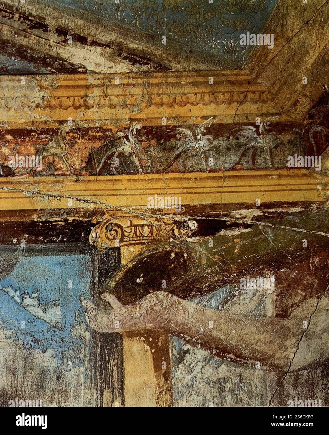 Fresco Cubiculum 42 west wall (4) House of the Labyrinth Pompeii Stock ...