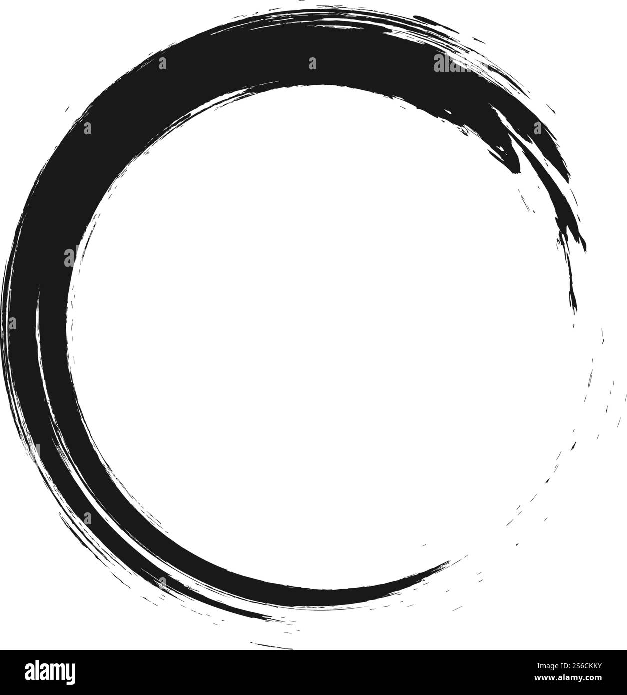 Circle hand drawn with brush vector enso icon Stock Vector Image & Art ...