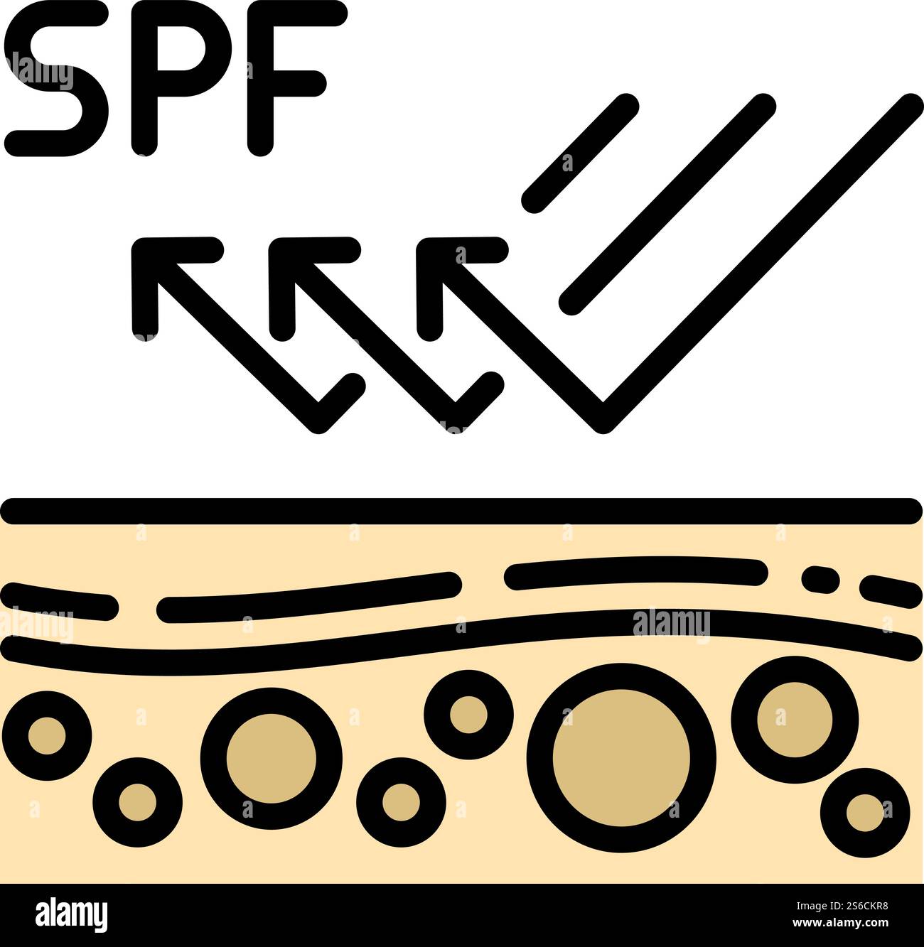 Spf protection icon. Outline spf protection vector icon for web design ...