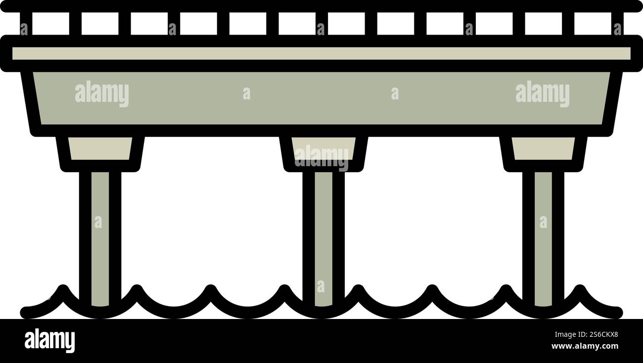 Simple bridge icon. Outline simple bridge vector icon for web design ...