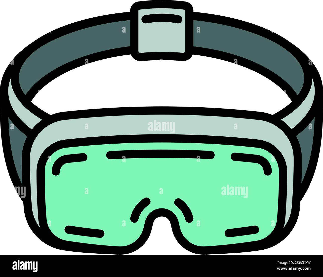 360 vr goggles icon. Outline 360 vr goggles vector icon for web design ...