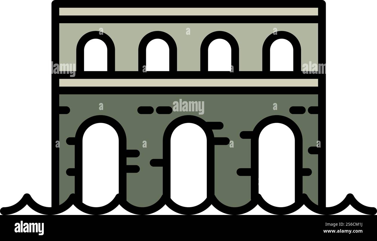 Stone bridge icon. Outline stone bridge vector icon for web design ...