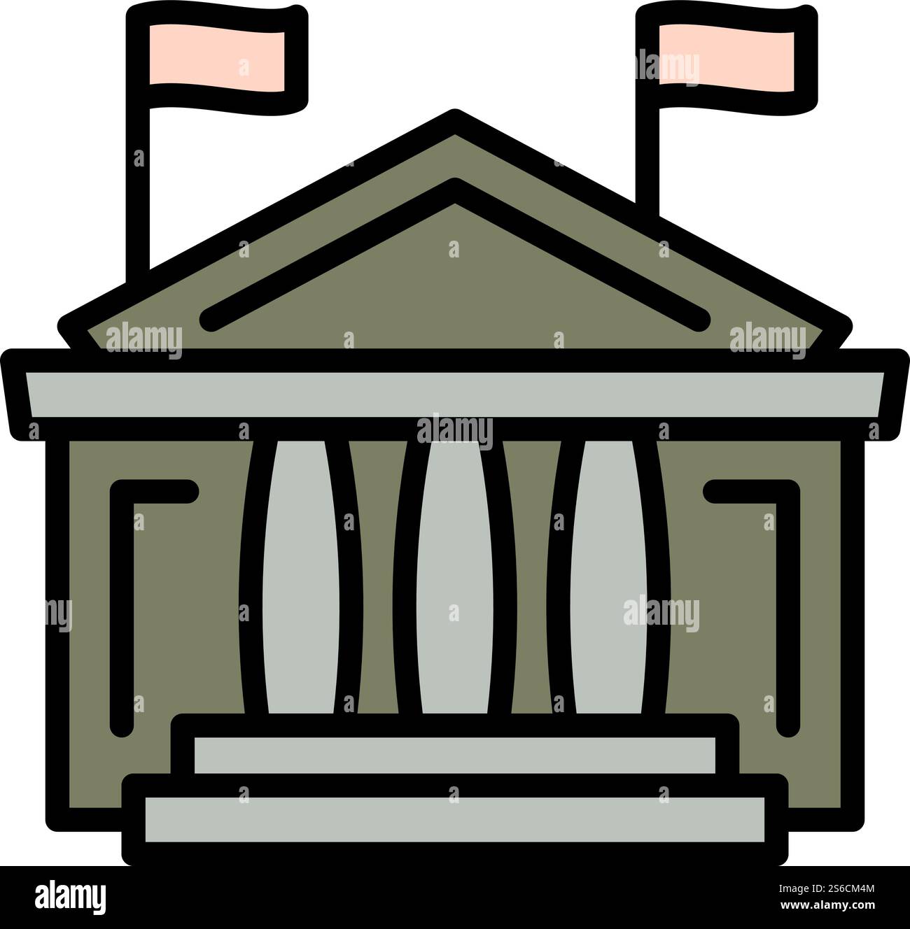 Courthouse icon. Outline courthouse vector icon for web design isolated ...