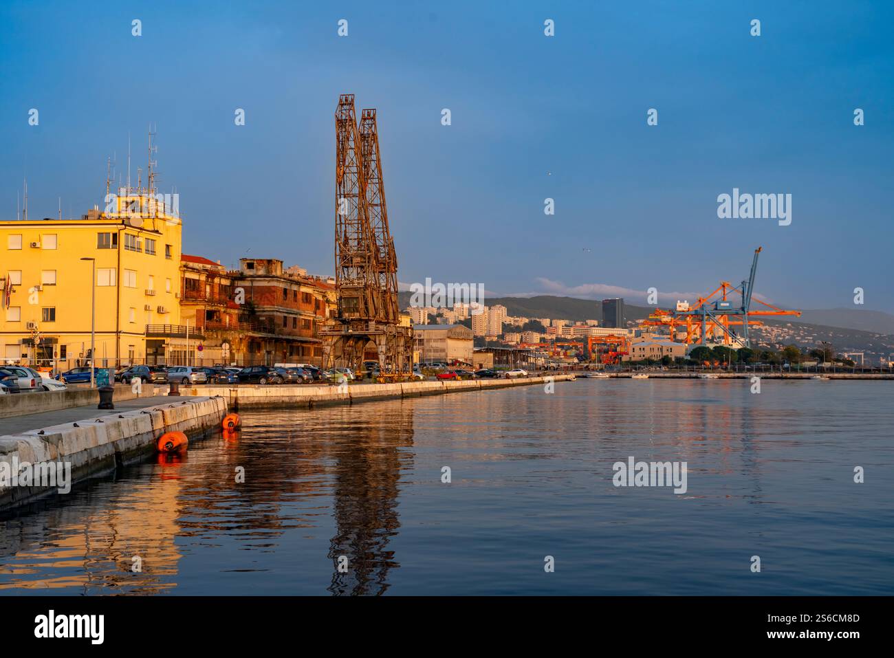 The marina and commercial port at Rijeka, Croatia, Europe Stock Photo ...