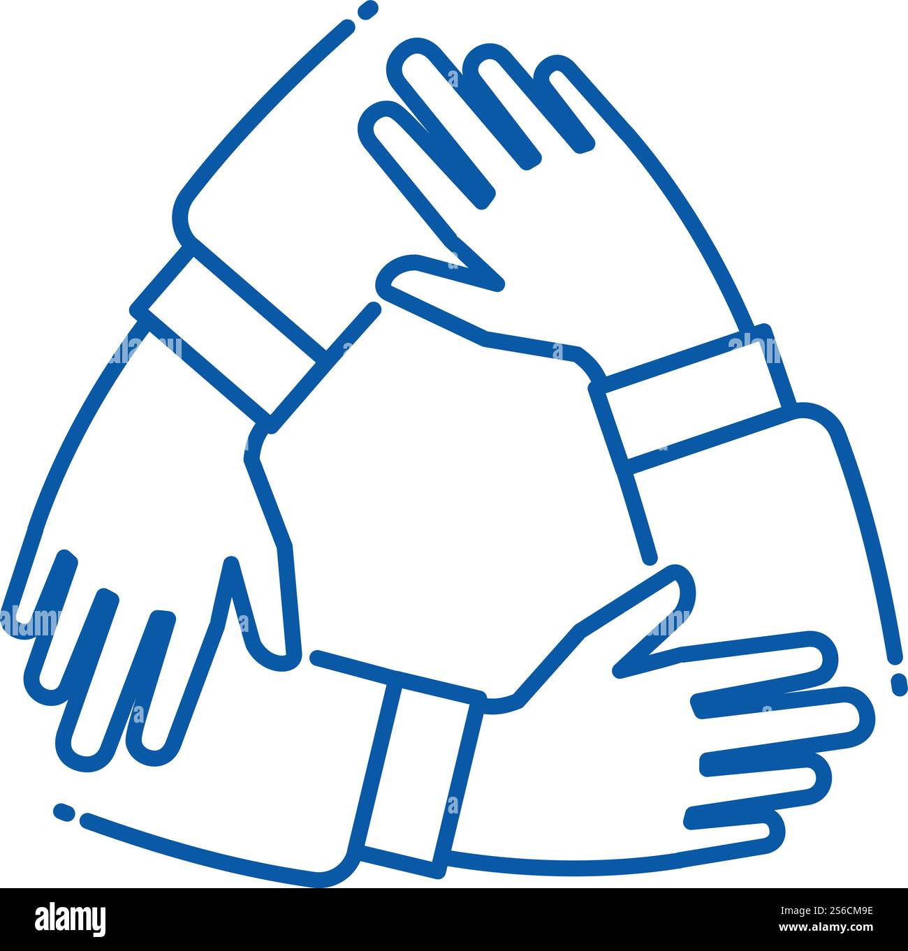 Teamwork hand. Hands on each other working group, alliance supporting ...