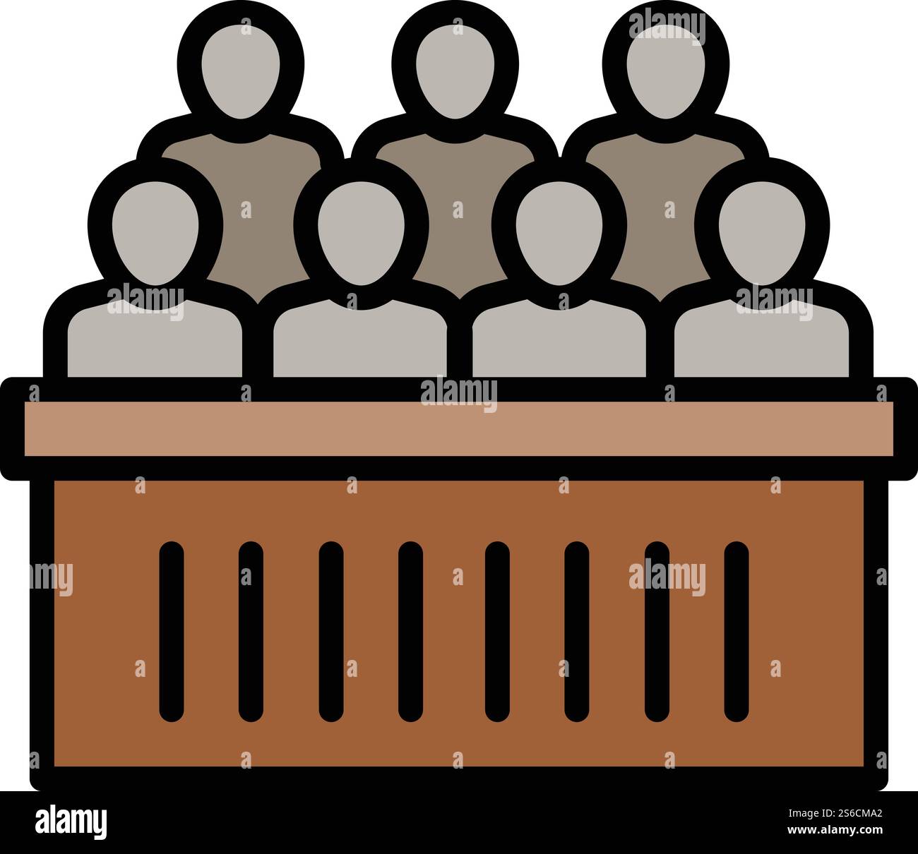 Courthouse jury bench icon. Outline courthouse jury bench vector icon ...