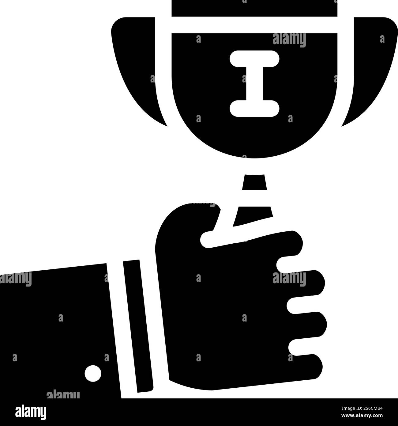 winner cup glyph icon vector. winner cup sign. isolated contour symbol black illustration ...