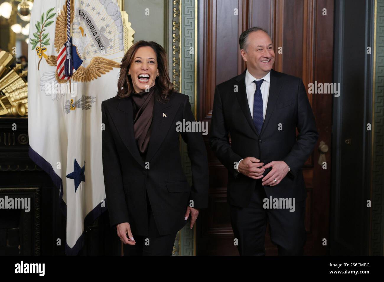 Washington DC. US, January 16, 2025 Vice President Kamala Harris and ...