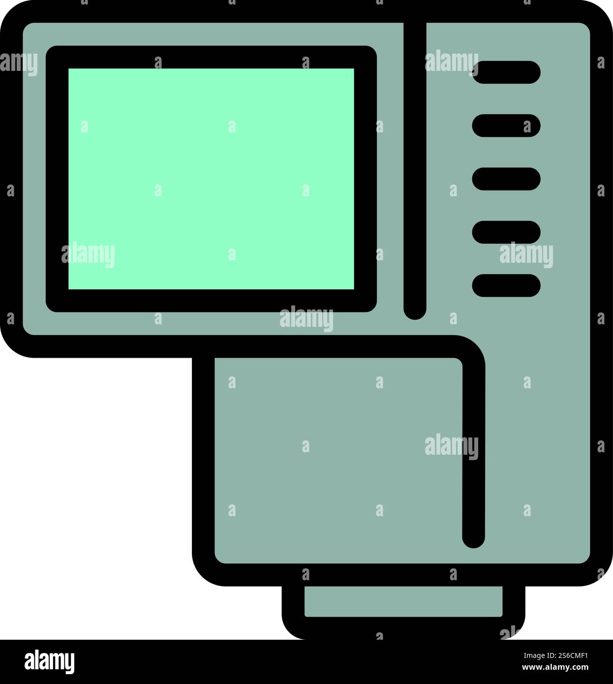 Camera screen assist icon. Outline camera screen assist vector icon for ...