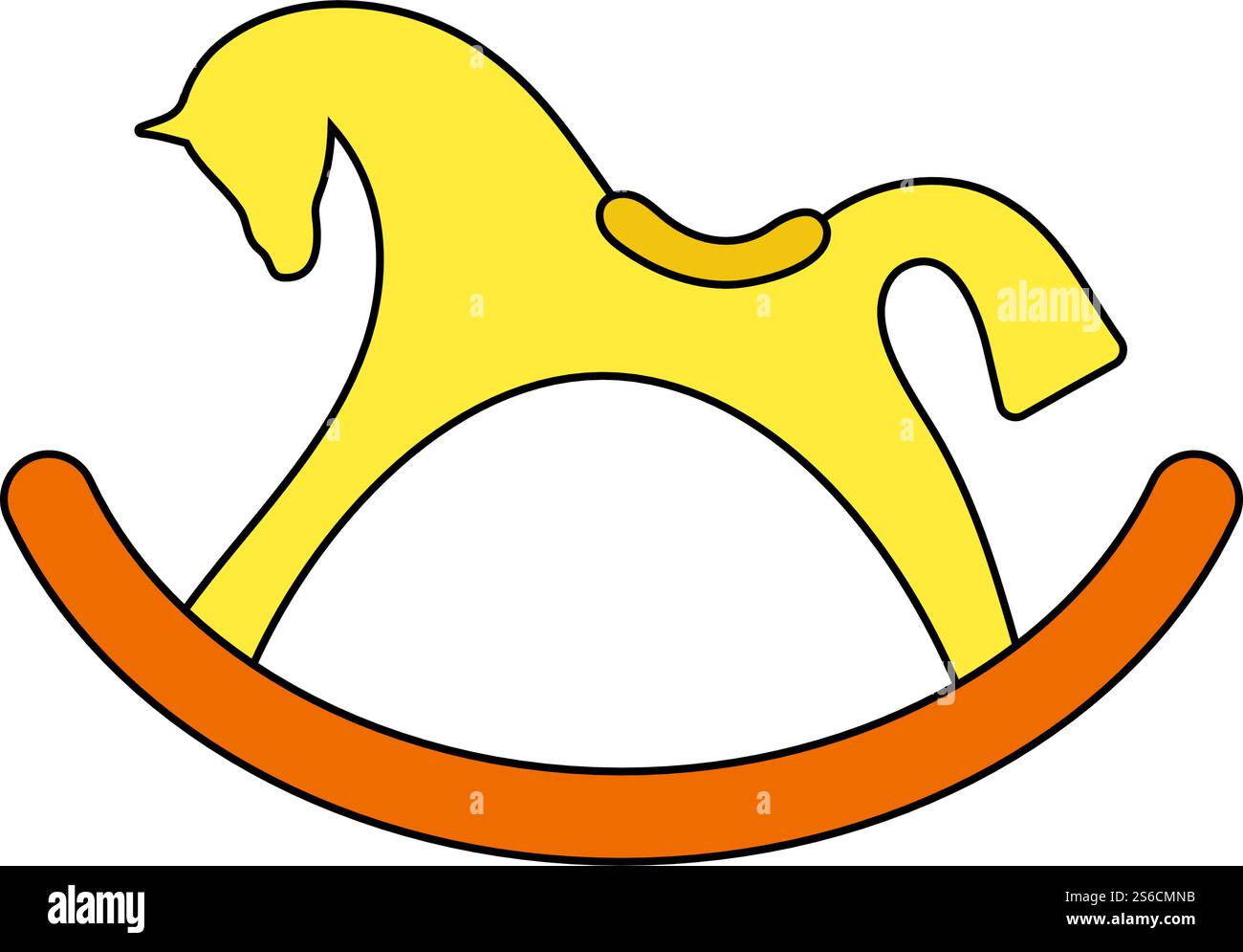 Rocking Horse Icon. Editable Outline With Color Fill Design. Vector ...