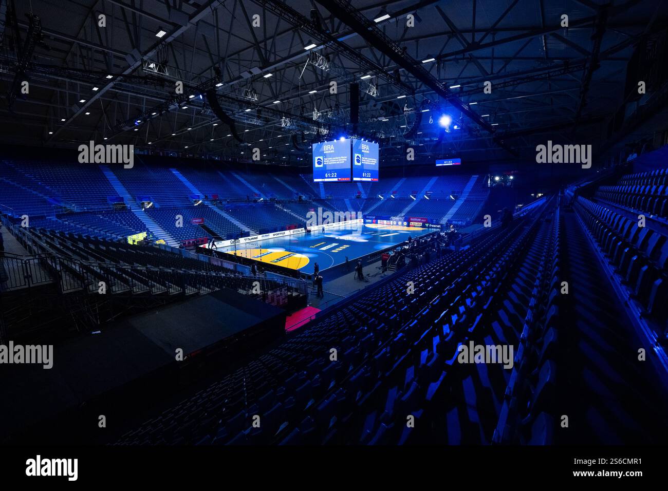 250116 Interior view of Unity Arena ahead of the 2025 IHF World Men's ...