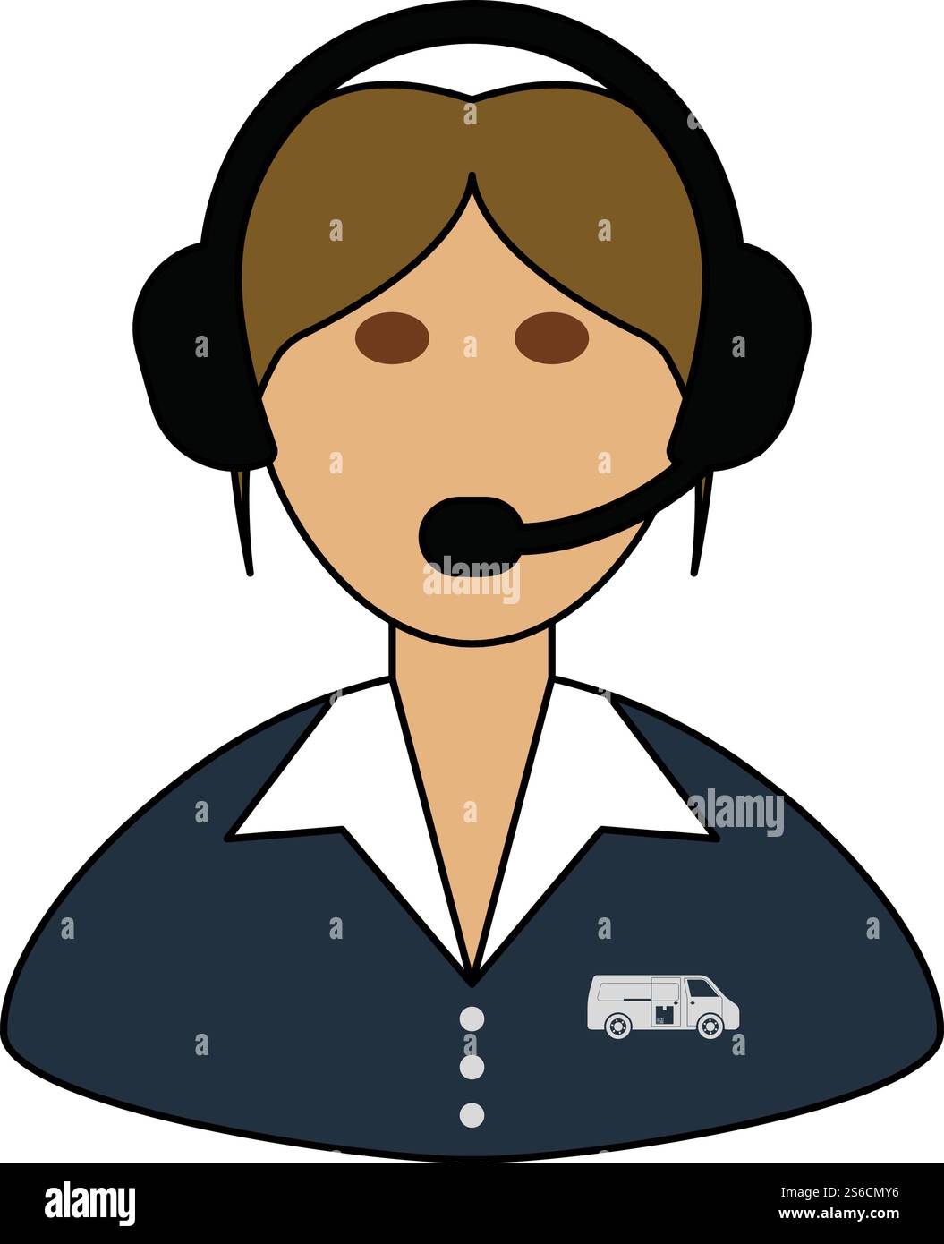 Logistic Dispatcher Consultant Icon. Editable Outline With Color Fill ...