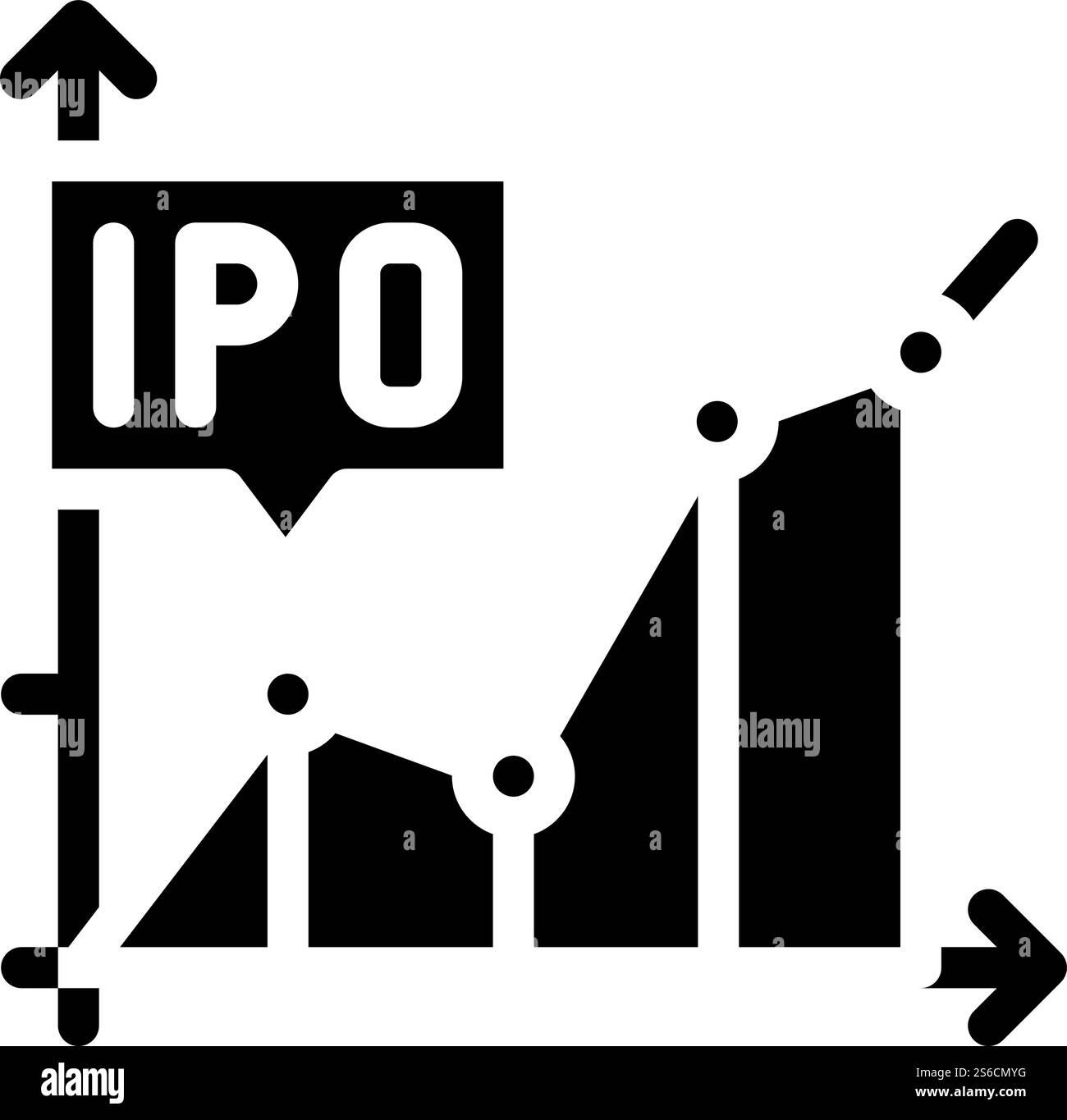 ipo initial public offering infographic glyph icon vector. ipo initial ...