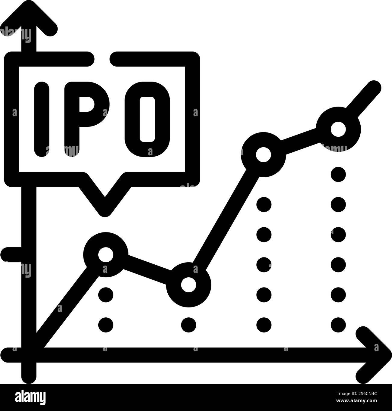 ipo initial public offering infographic line icon vector. ipo initial public offering ...