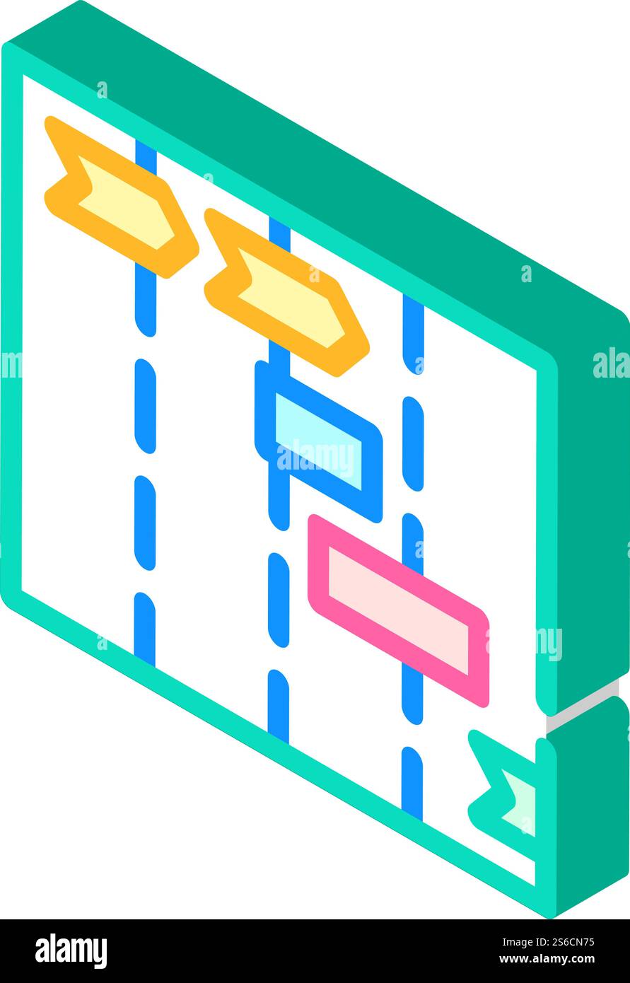 project timelines isometric icon vector. project timelines sign ...