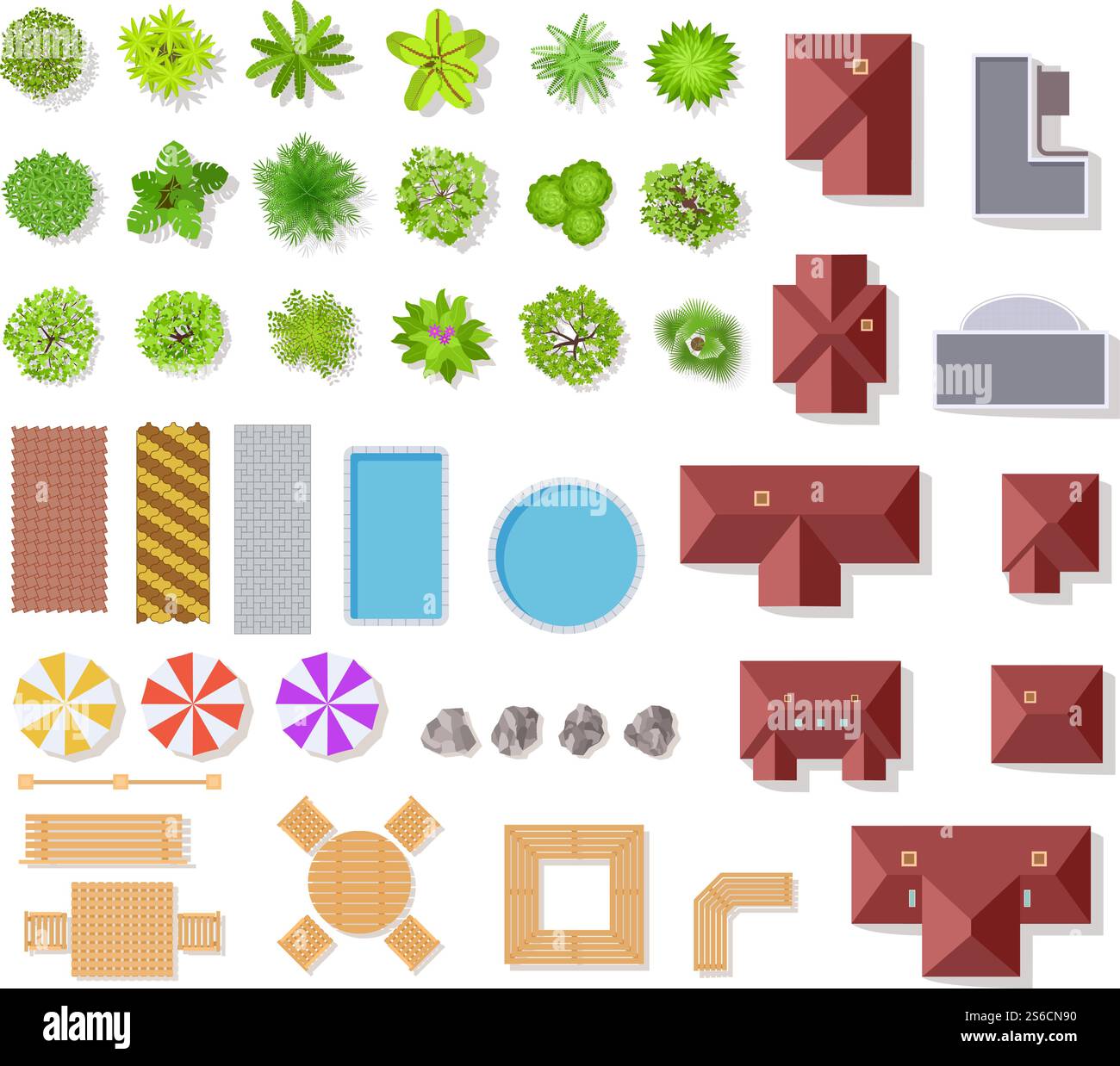 Garden design aerial view hi-res stock photography and images - Alamy