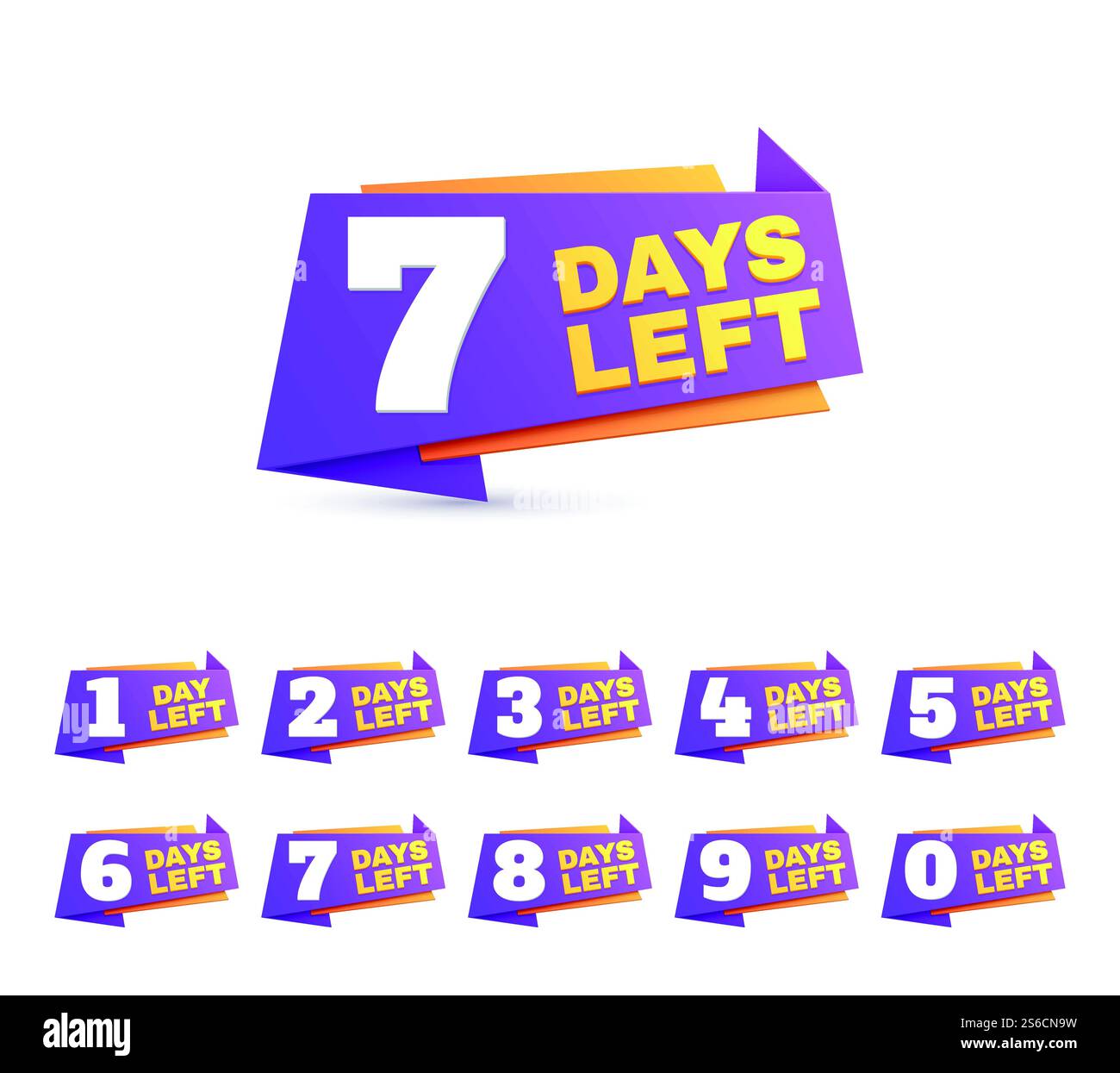 Days left. Countdown day to go numbers. Offer sale business sign vector ...