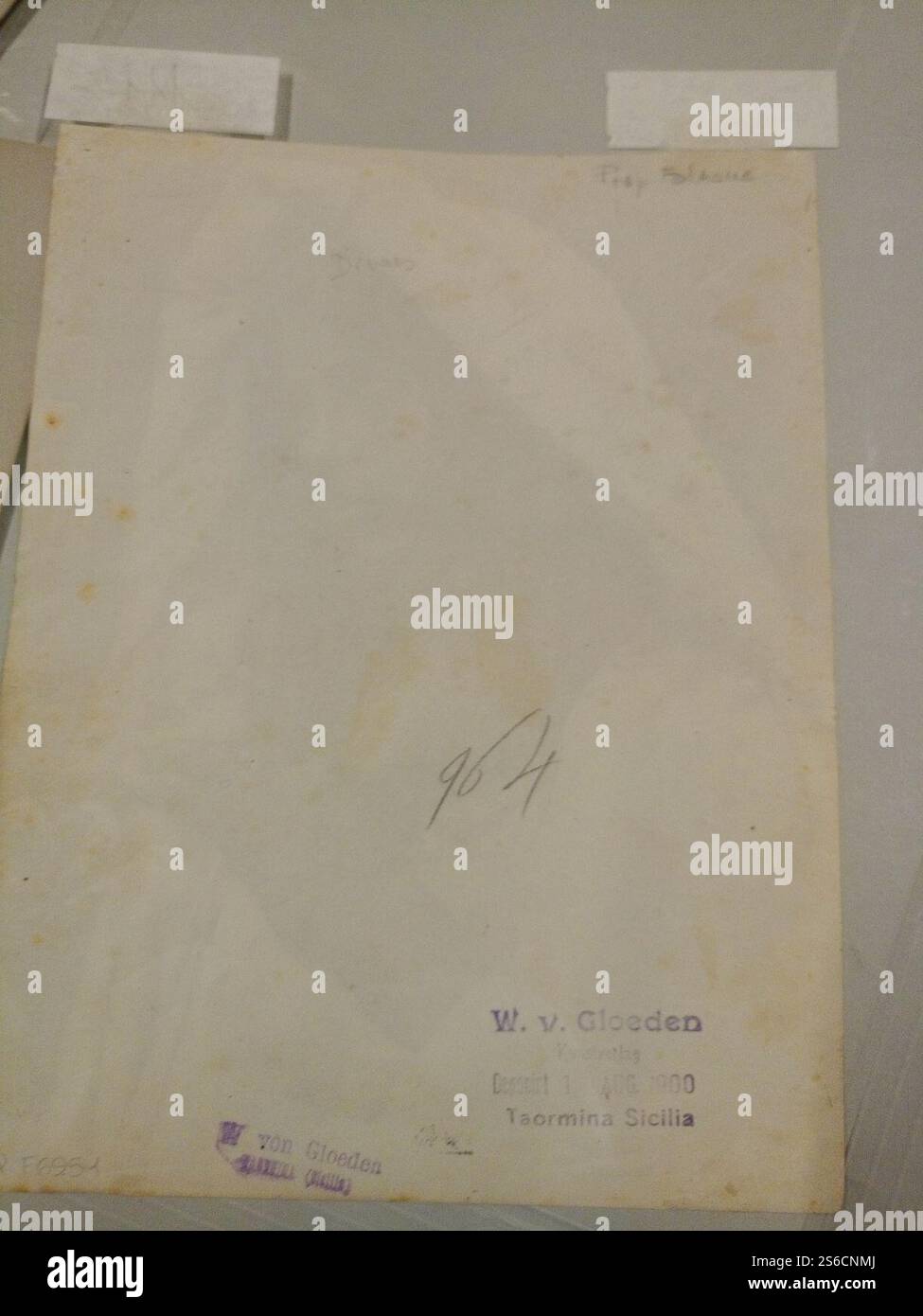 Gloeden, Wilhelm von (1856-1931) - n. 0964 verso - Stamped and dated 1 ...