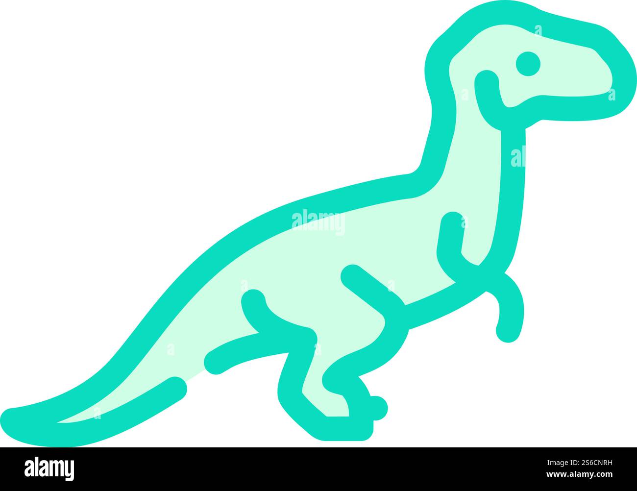velociraptor dinosaur color icon vector. velociraptor dinosaur sign ...