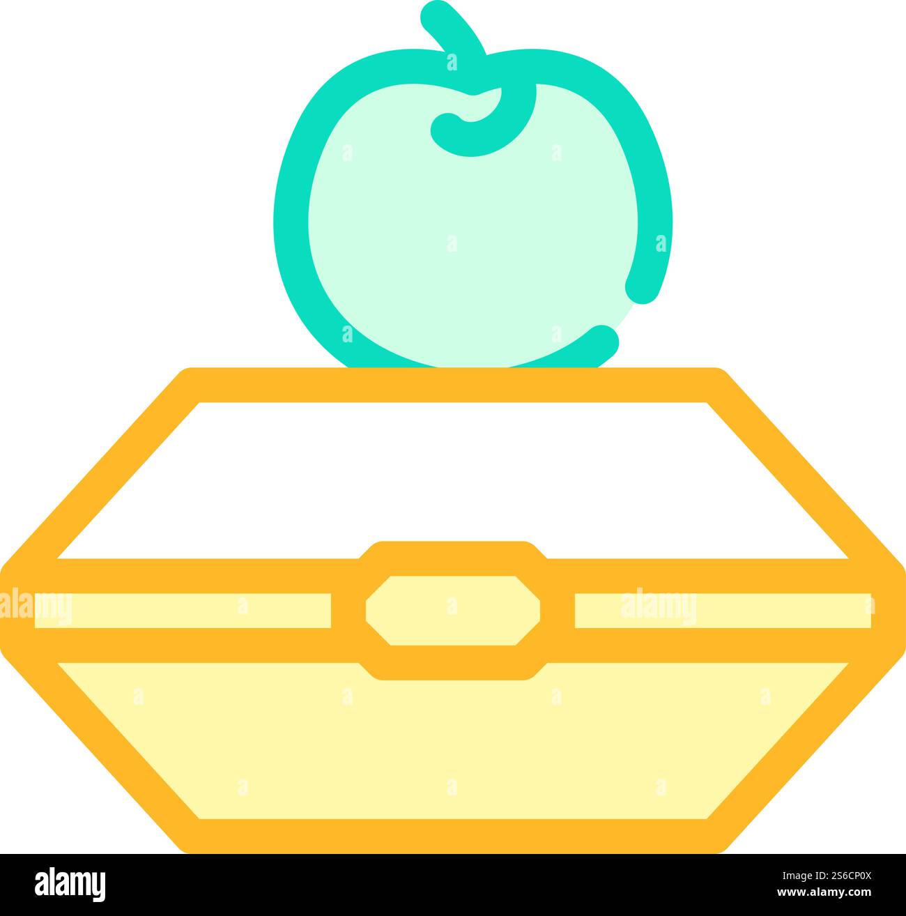 food in box color icon vector. food in box sign. isolated symbol ...