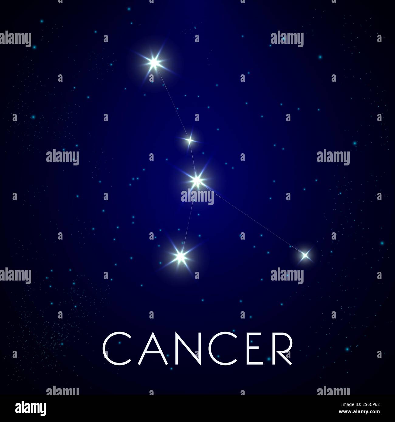 Cancer constellation map hi-res stock photography and images - Alamy