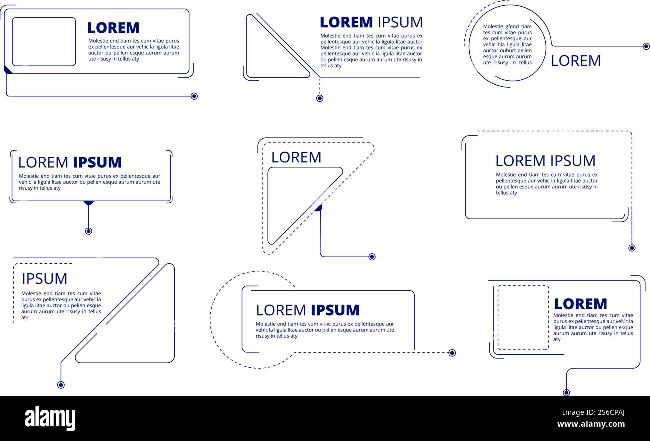 Callouts titles. Text labels technology callout marketing title boxes ...